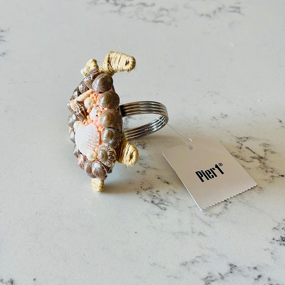Pier 1 | Dining | Pier Turtle Beaded Shell Napkin Rings Set Of 4 | Poshmark